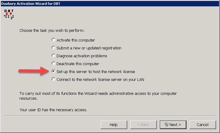Installing a Network License using a Server-Image