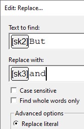 Finding and Replacing Codes (and Styles)